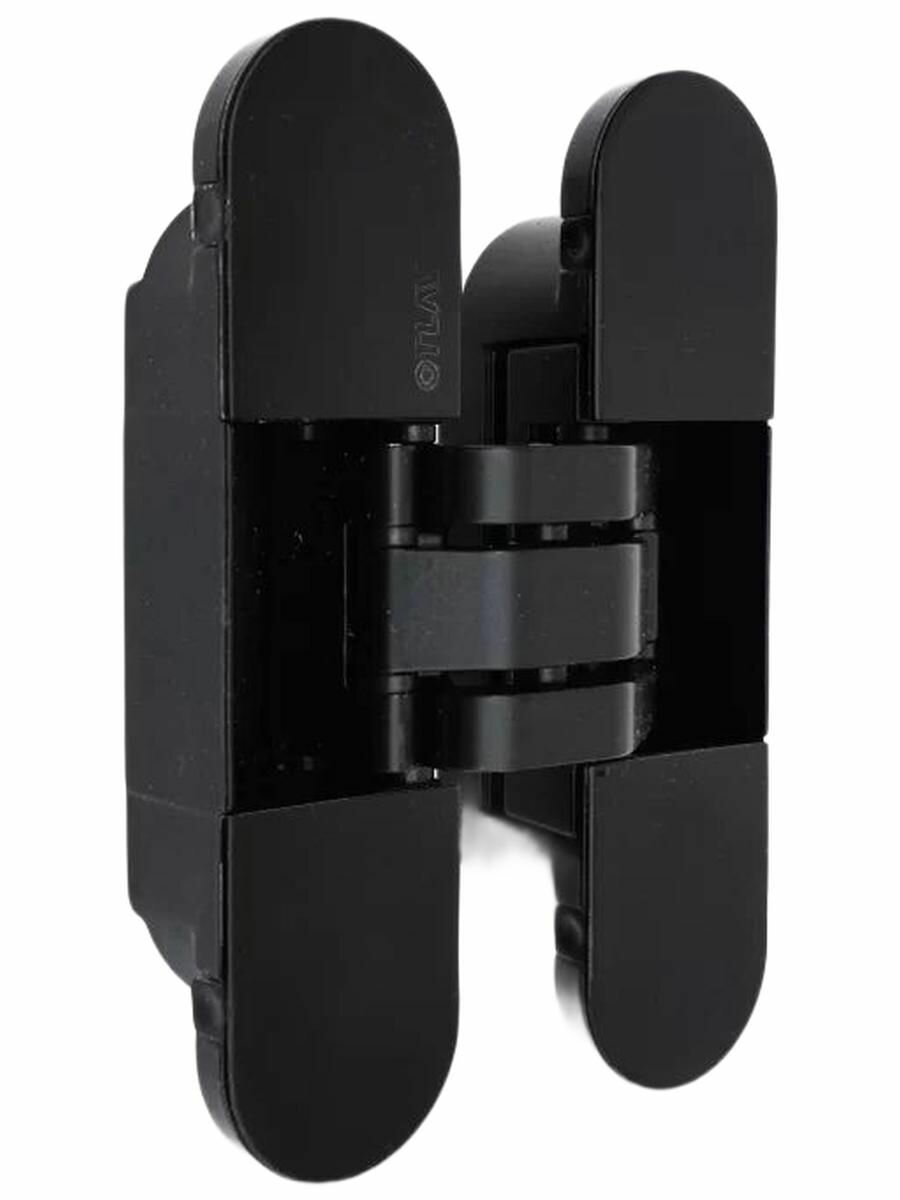 Петля скрытая, 3D, универсальная 120x30 мм, 60 кг, цамак черная, 1 шт