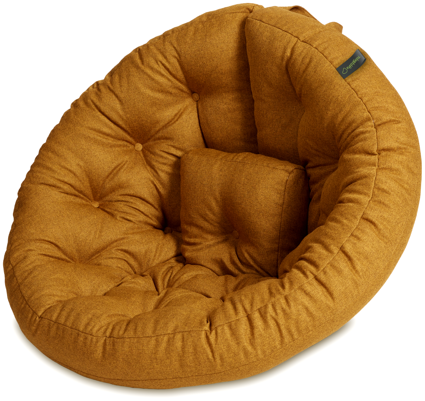 Кресло-матрас Пуффбери «Оустер» (Футон), размер большой, Жаккард Горчичный