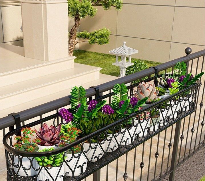 Кронштейн для балконного ящика, держатель для ящика，60X20X12CM