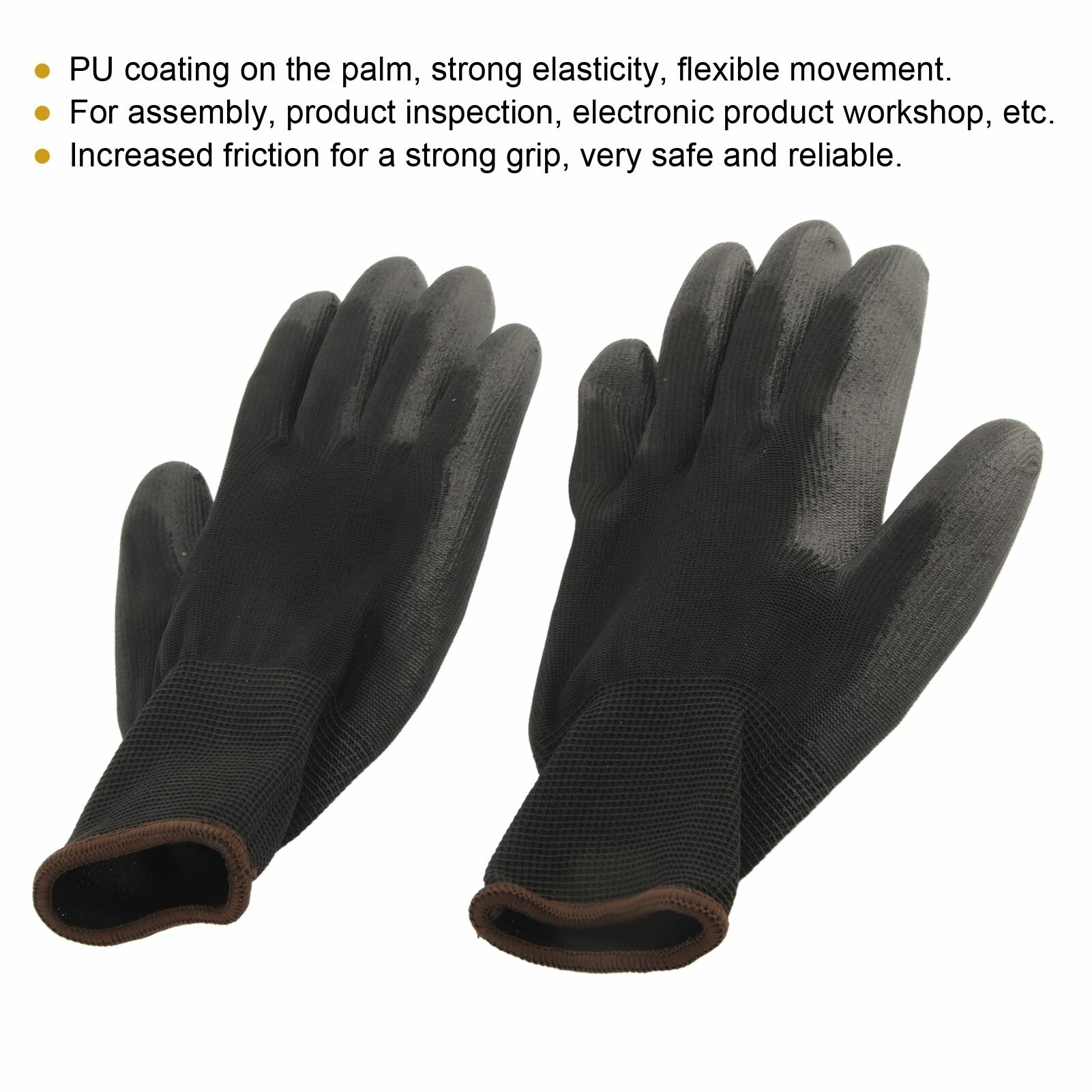 10 пар рабочих перчаток с PU-покрытием, антистатические, безопасные, для работы