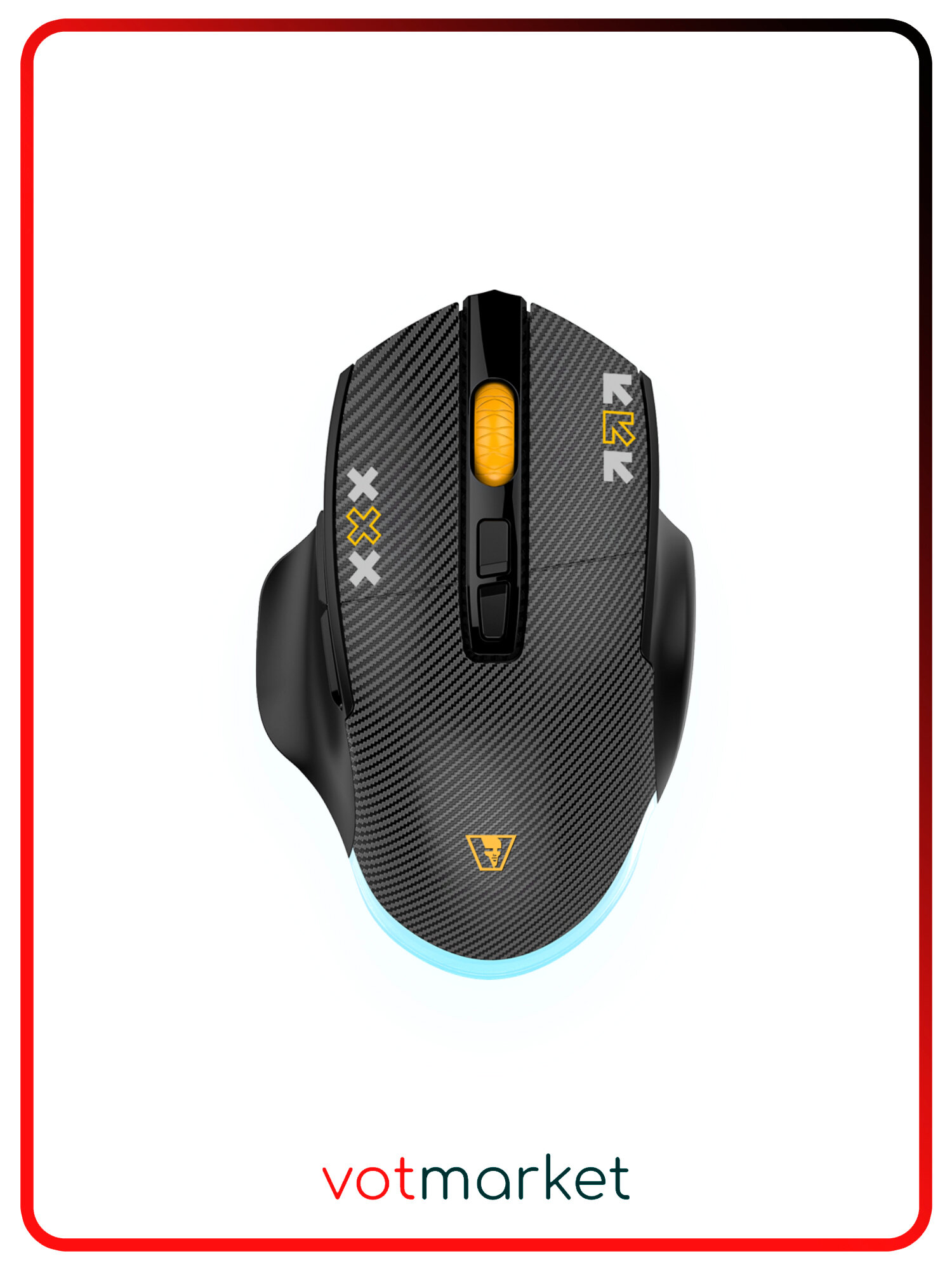 Игровая мышь VOROTEX G8W, S203,12800 DPI, беспроводная, чёрный