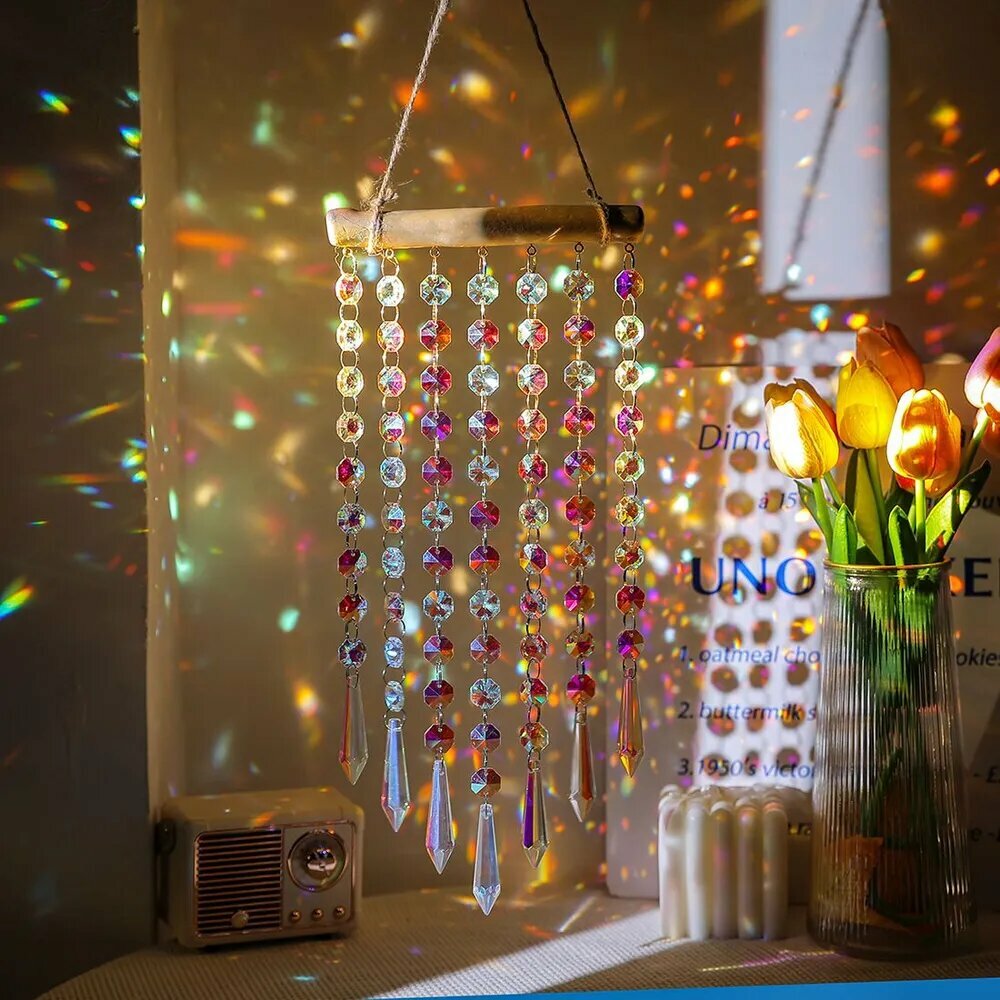 Подвеска с блестками солнца и луны, ловец солнца, материал из кристаллов K9.