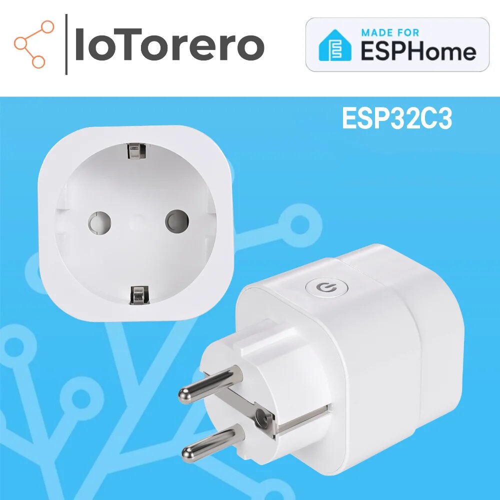 IoTorero ESPHome ESP32C3 Монитор Потребления Вилки 16А