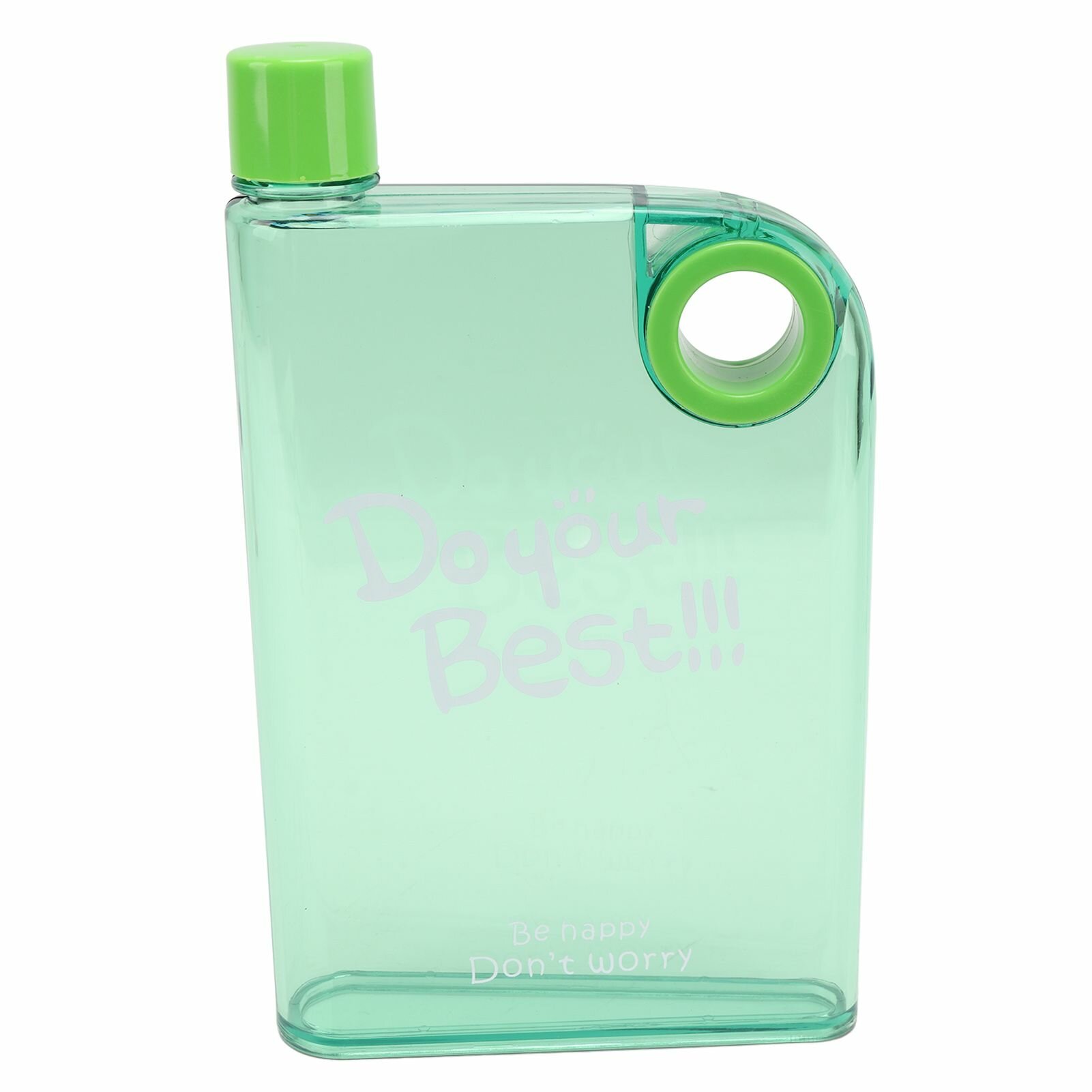 Плоская бутылка для воды (зеленая)