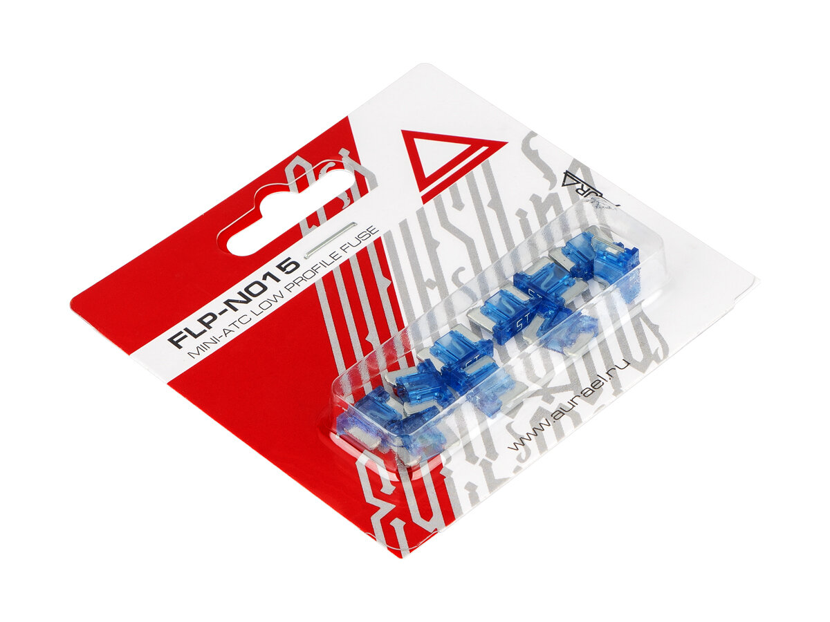 Предохранитель 15а miniATC low profile, Aura FLP-N015,10 штук