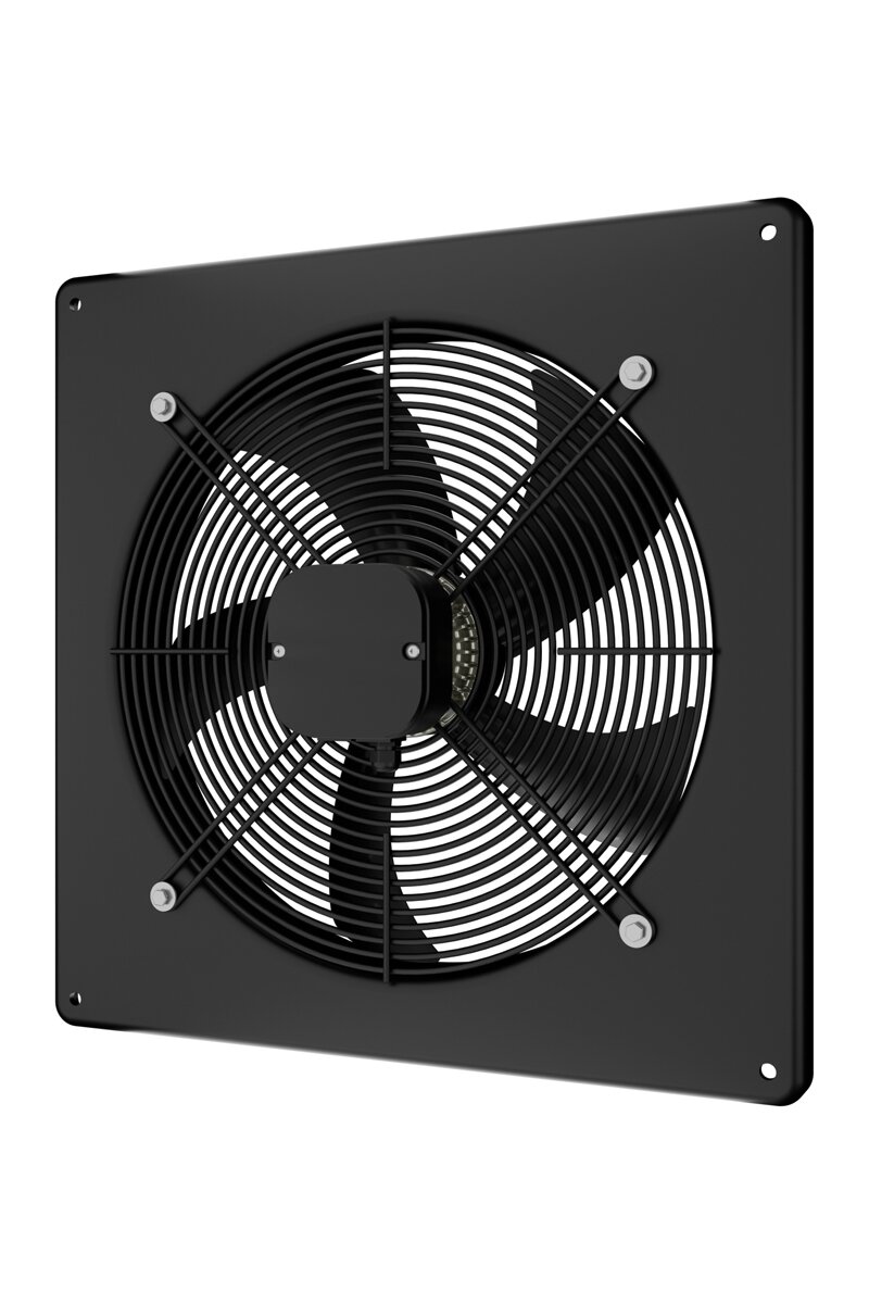 Вентилятор накладной STORM 500 4полюс осевой, черный ERA PRO