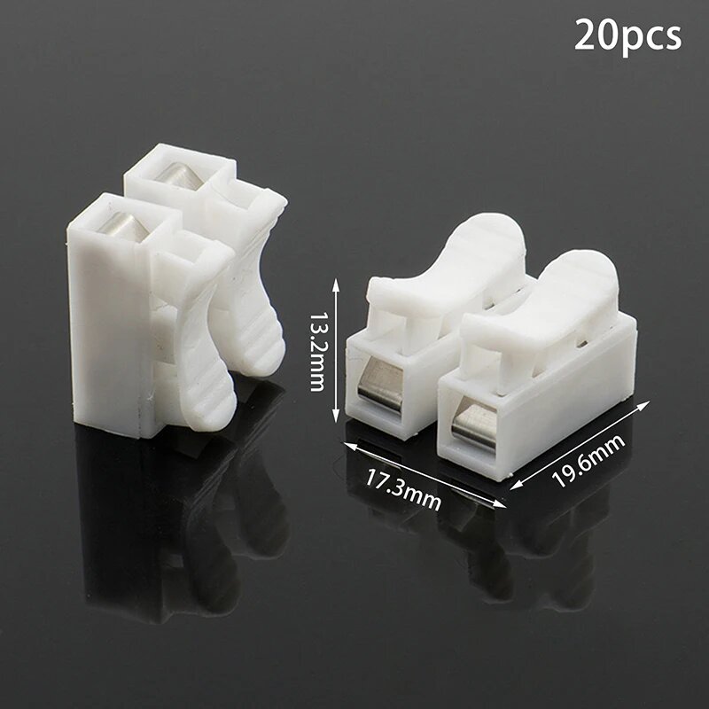 Клеммные колодки быстрозажимные 2 pin, 10A, 110-220В