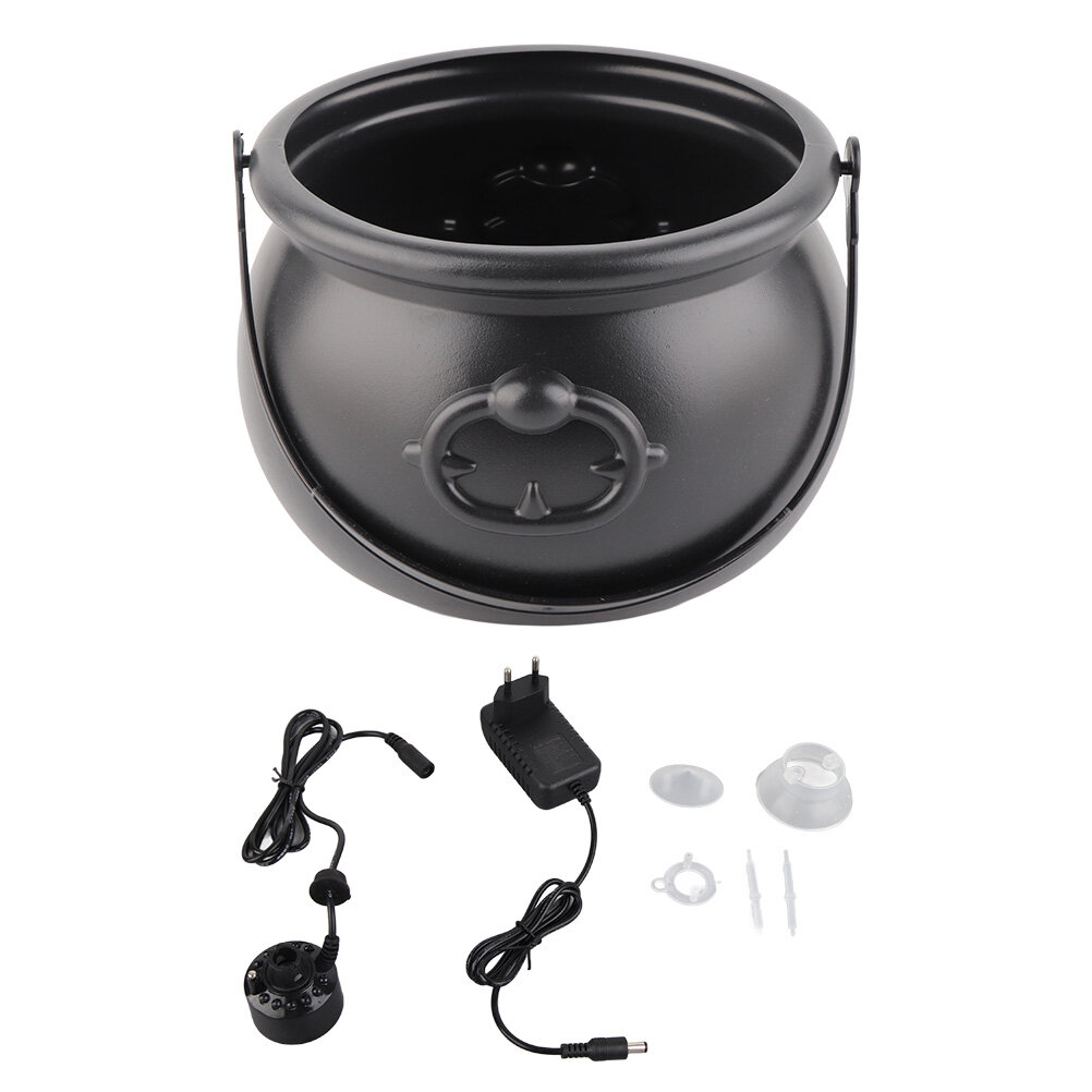 Ведьмин котёл на Хэллоуин с 12 светодиодами, меняющими цвет, для украшения дома, улицы, веранды и вечеринки на Хэллоуин.