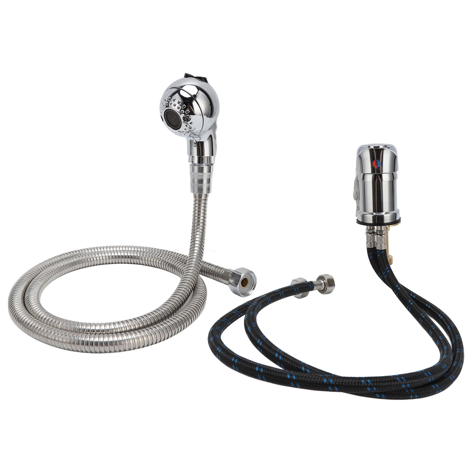 Смеситель для душа с душем 70 см, для стульчика-кровати и горячей и холодной воды, мягкий шланг 120 см для использования в парикмахерской