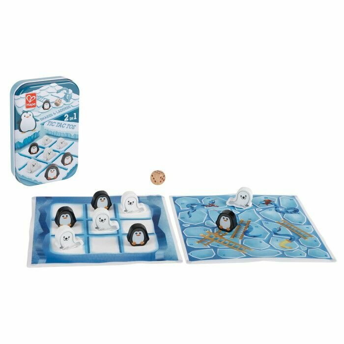 Hape Настольная игра в дорогу 2 в 1, крестики-нолики, бродилка