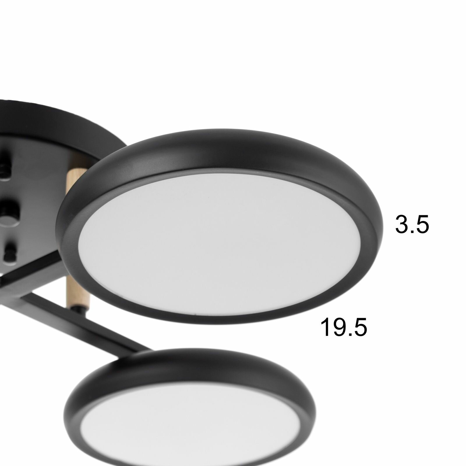 Люстра "Алис" 4хLED 96Вт 3000-6000К черный 60х60х13 см
