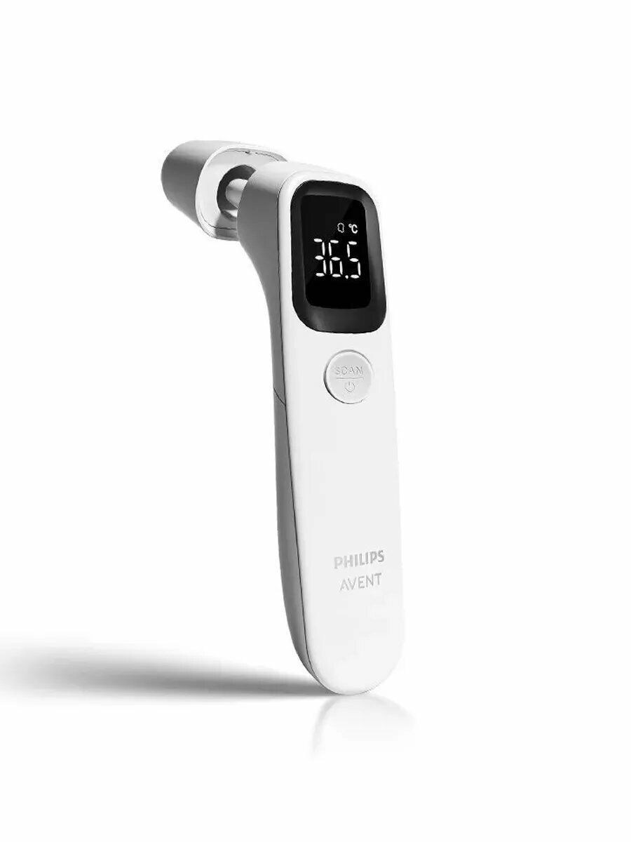 Электронный термометр Philips AVENT AET-R832, для лба, ушей, память измерений, белый