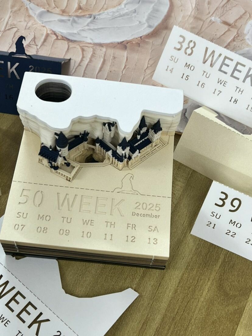 Липкие заметки 3d, Календарь на неделю, отрывной-ROMIKY