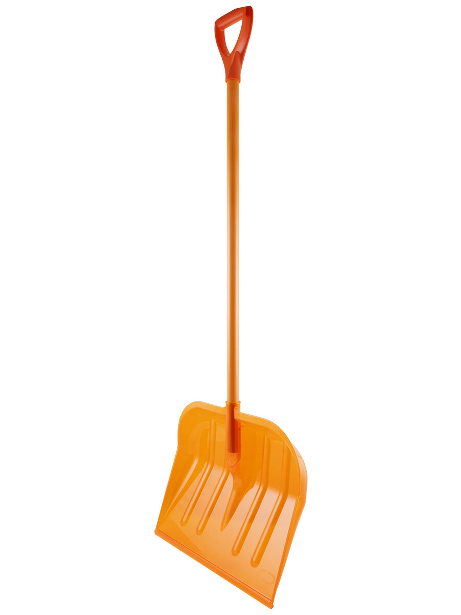 Лопата снеговая с алюминиевым черенком, V-образной ручкой, ковш из поликарбоната ELEMENT