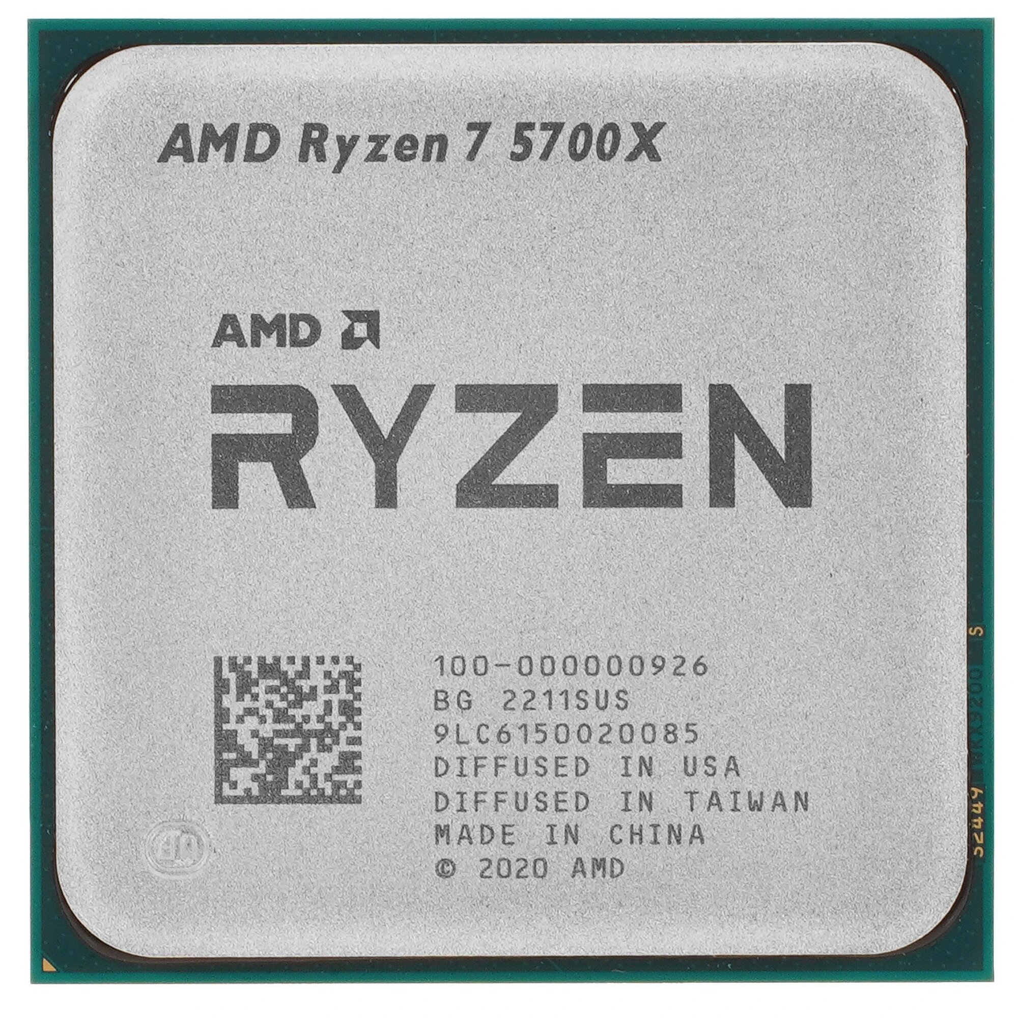 Процессор AMD Ryzen 7 5700X, AM4, 3.4 ГГц, L3 32Mb, OEM (100-000000926)