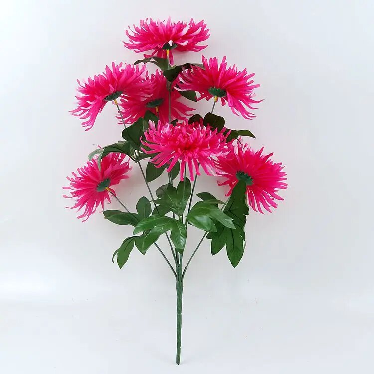 Искусственные хризантемы розовые, 55 см, Color: rose red