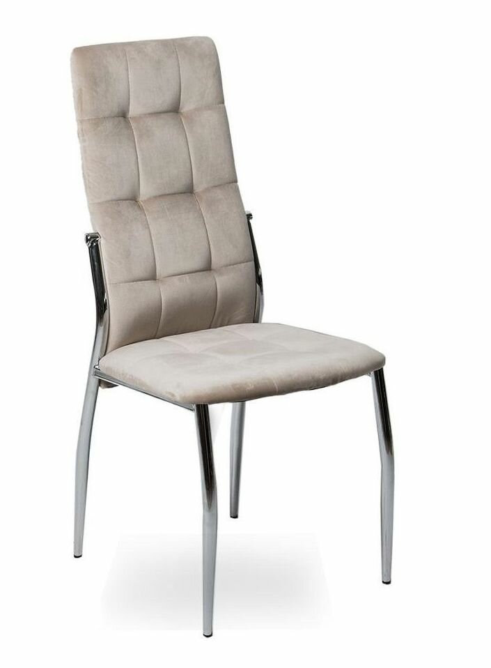 Стул B-trade Ватсон BEIGE(UF910-01)/CHROME Размеры: Высота 990мм Глубина 500мм Ширина 450мм