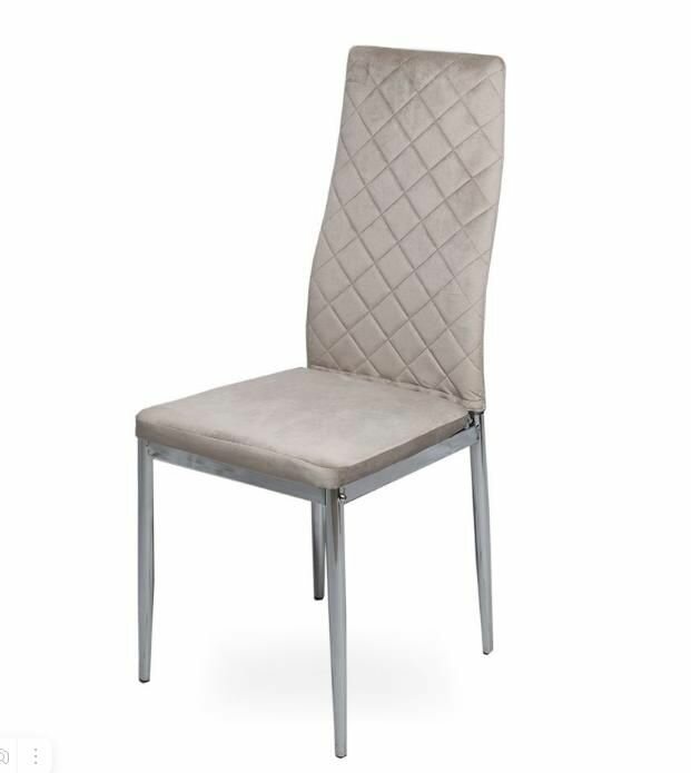 Стул B-trade Виво DARK BEIGE(G062-14)/CHROME (бархат) Размеры: Высота 970мм Глубина 530мм Ширина 420мм