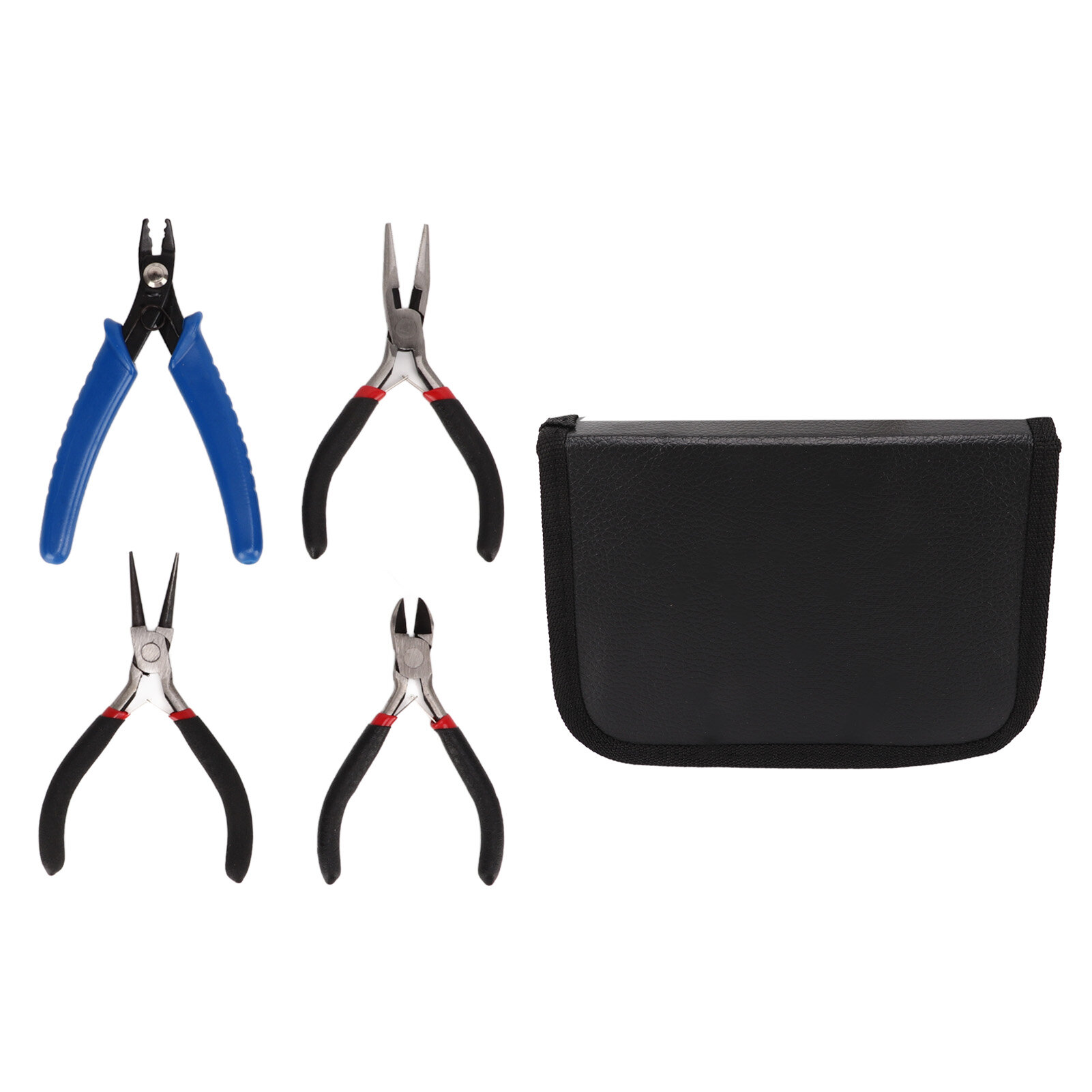 Набор из 4 плоскогубцев: круглогубцы, острогубцы, плоскогубцы с сумкой для хранения для самостоятельного изготовления ювелирных изделий