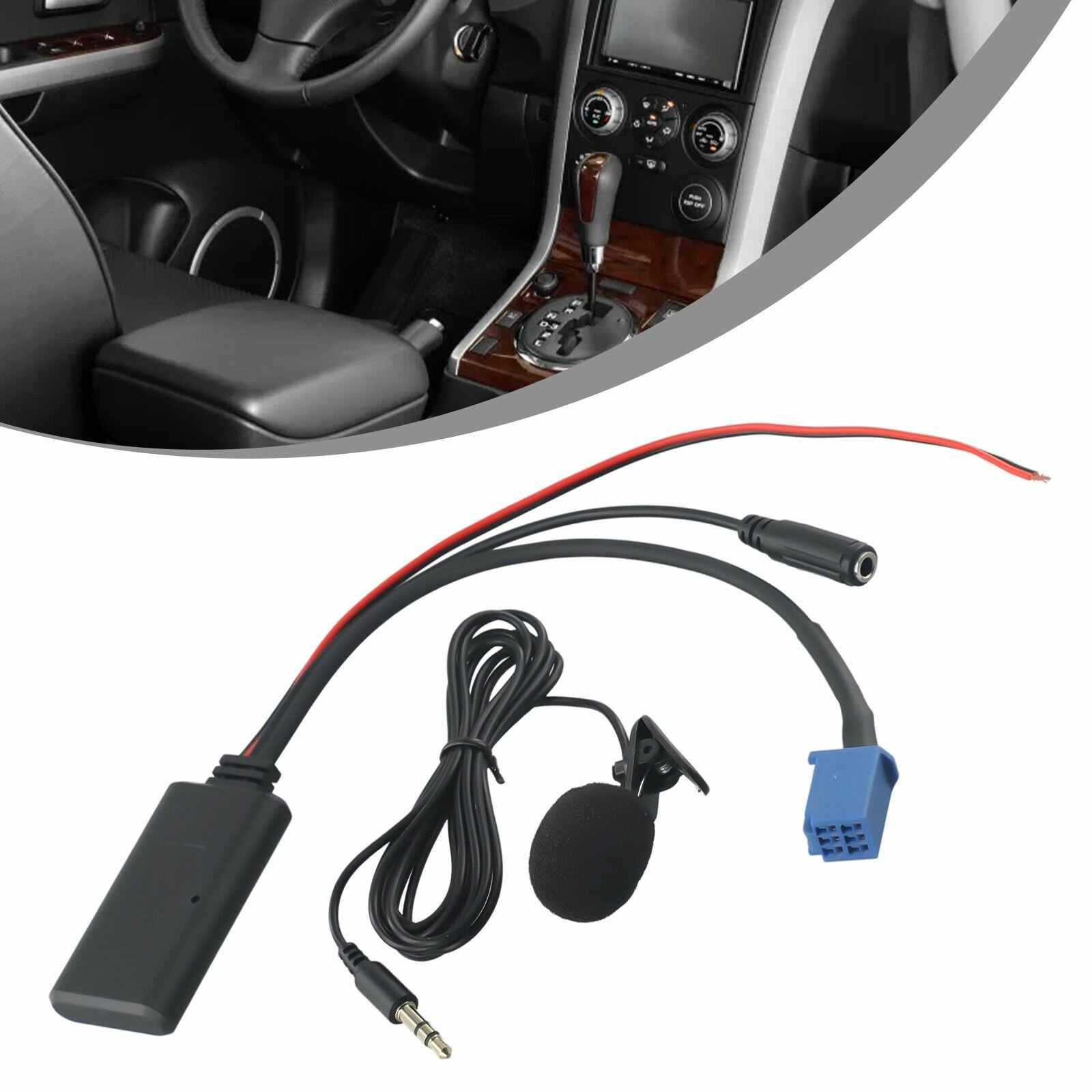 Bluetooth 5.0 модуль AUX для Toyota Camry с громкой связью и аудиоадаптером WMA WAV FLAC, питание 5-12В, черный