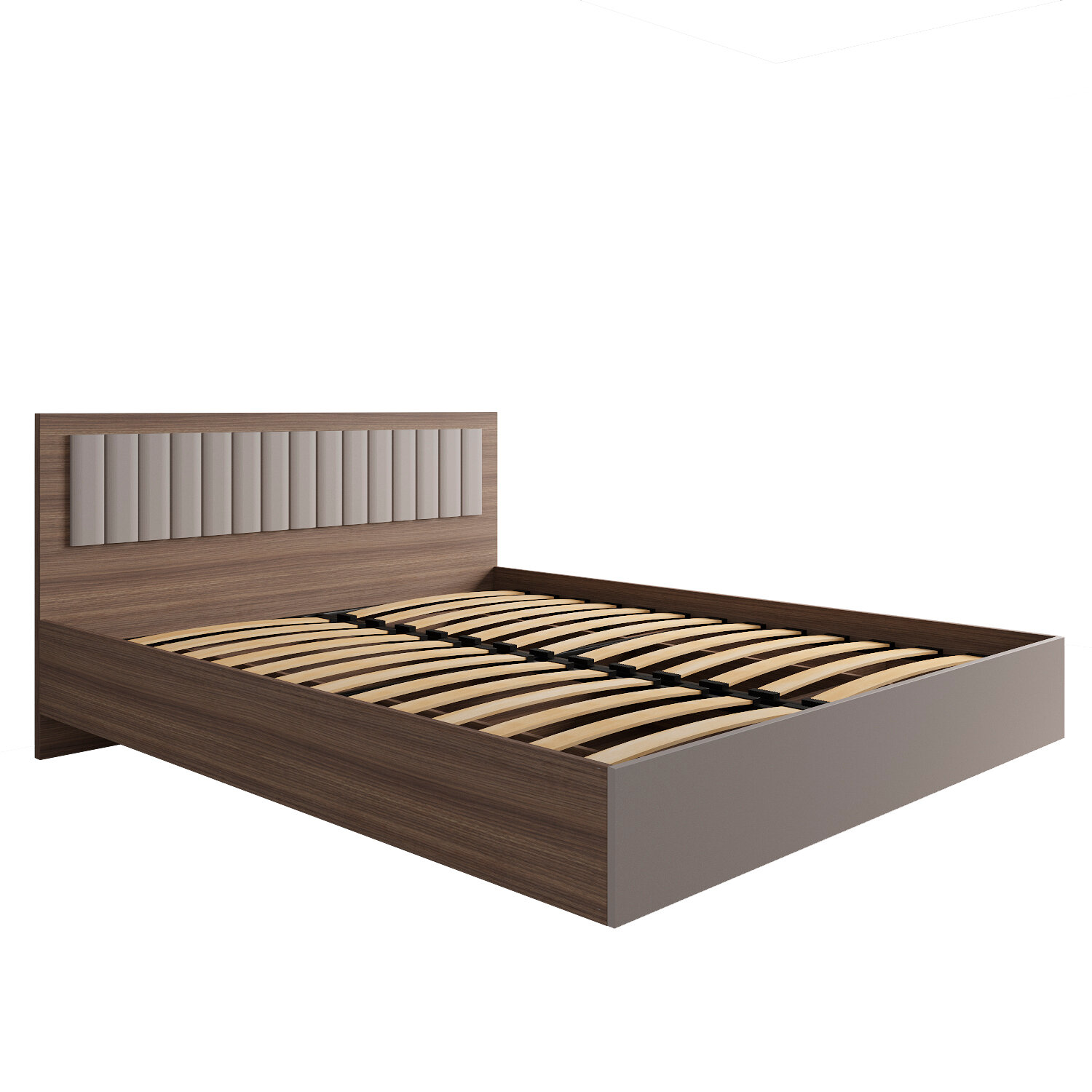 МС Роза / Кровать 1600 Ройс Бежевый Скин (Базовая комплектация) (ДСВ)