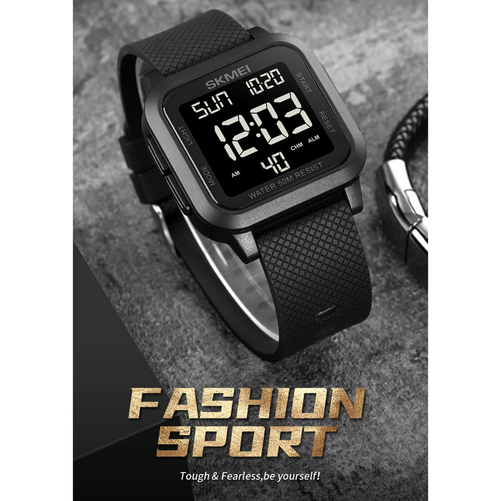 Спортивные часы SKMEI 1894 с обратным отсчетом времени, будильником, настольным хронографом, цифровыми часами, водонепроницаемыми до 50 метров