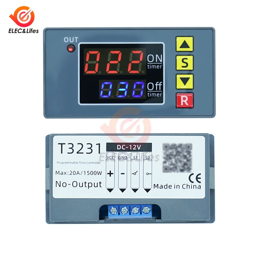 DC 12V Цифровое реле времени T3231