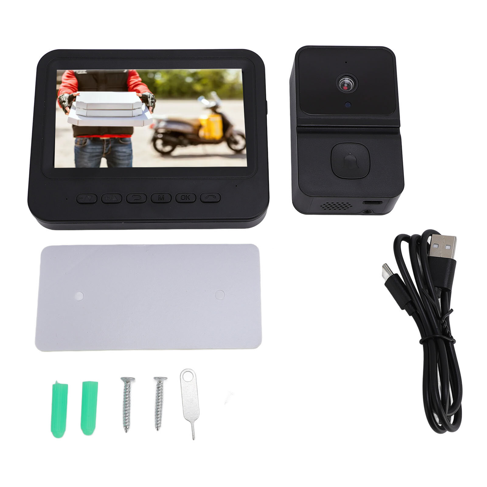 Система видео дверного звонка 4,3 дюйма экрана дисплея 1080p приложение для камеры Дверного звонка 2 Way Voice IP66.