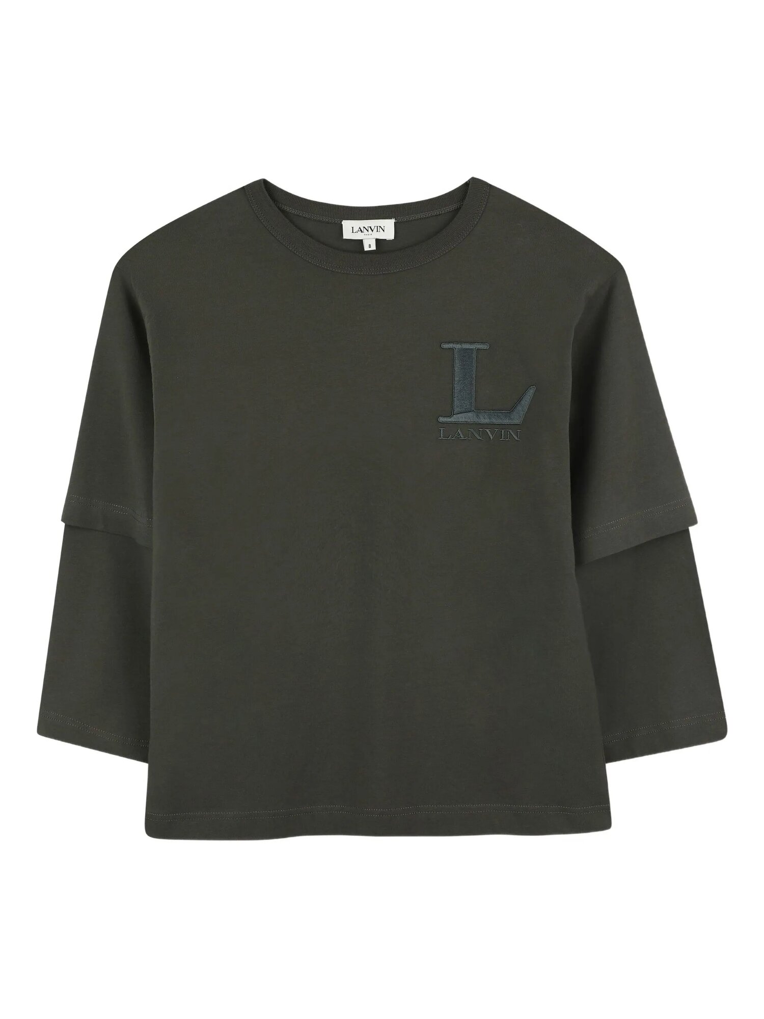 Футболка Lanvin Многослойная футболка с вышитым логотипом
