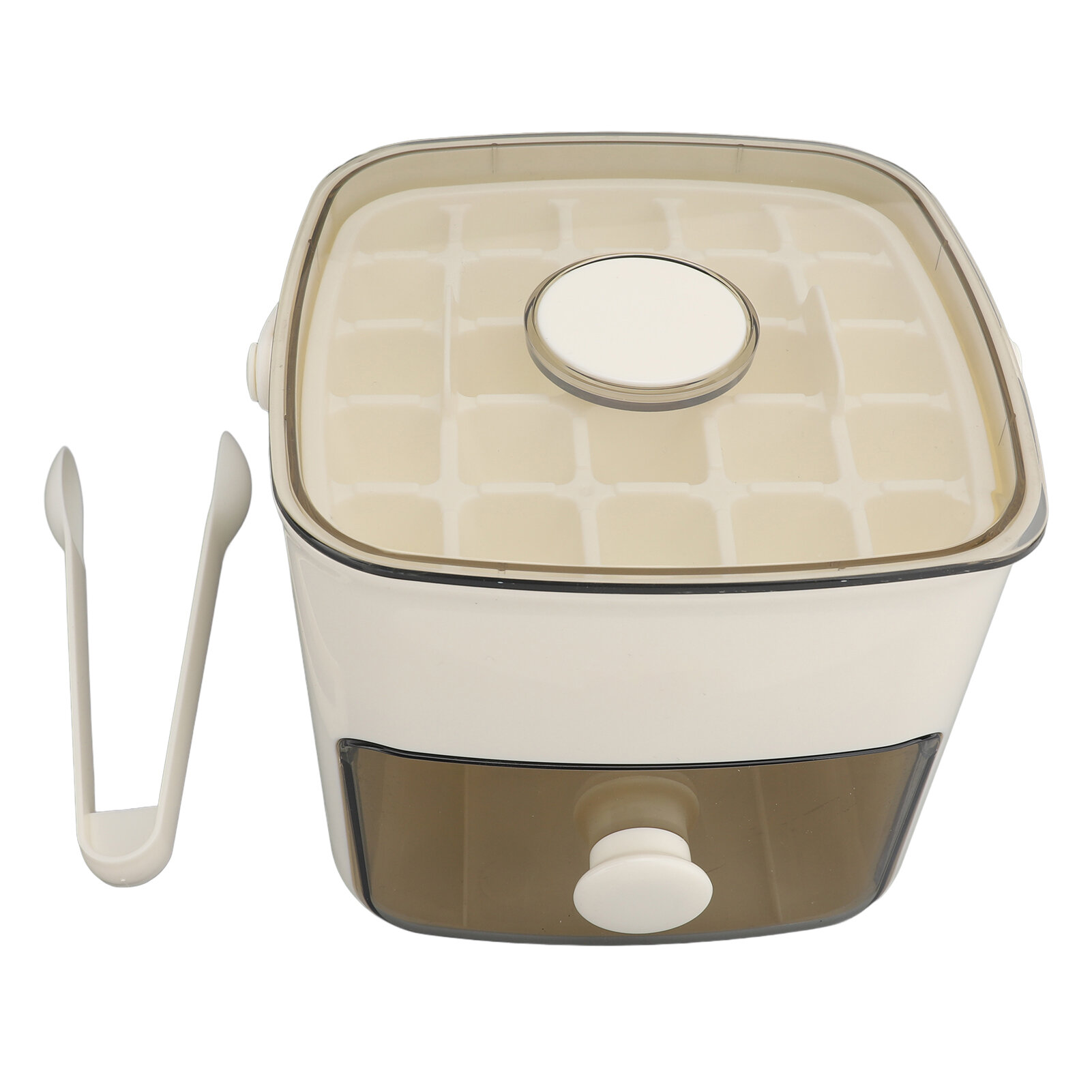 Форма для льда из ABS-пластика и полипропилена, 48 ячеек, 2 ячейки, легкосъемный контейнер с крышкой для хранения в морозильной камере, для молока, белого цвета.