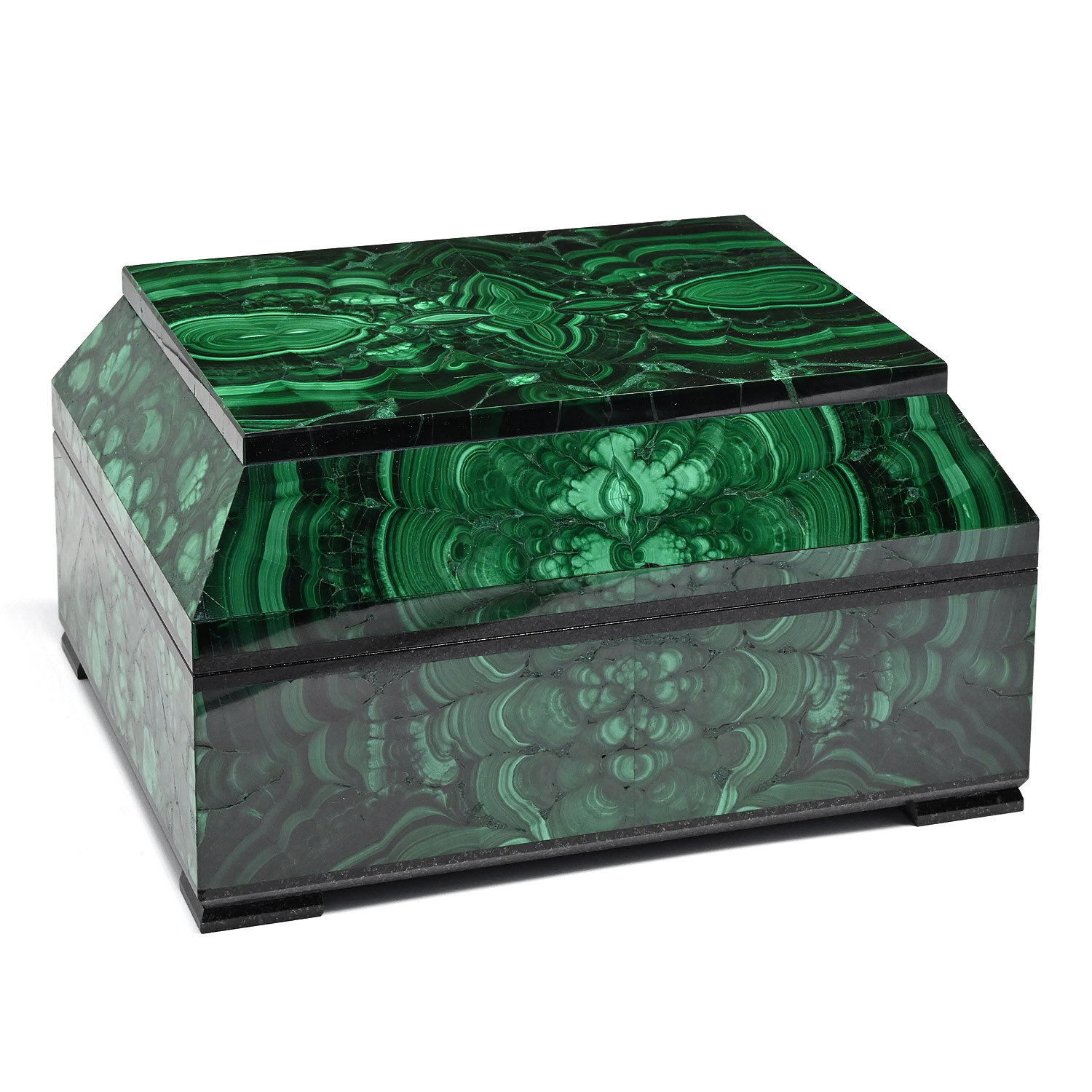 Малахитовый ларец "Эксклюзив" 200*153*110мм .