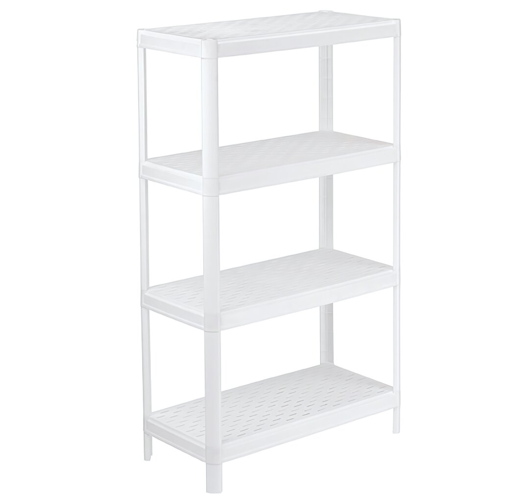 Полка прямоугольная "армада" 4 секции, белая, 590x285x160, прочная и вместительная