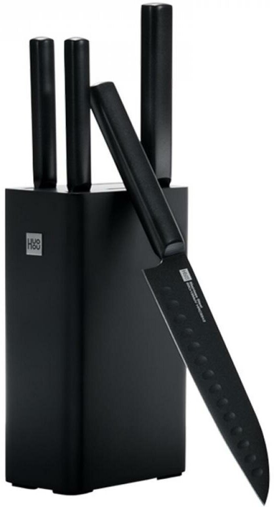 Набор ножей HuoHou Heat Cool Black (4 ножа подставка) (HU0076) (Black)