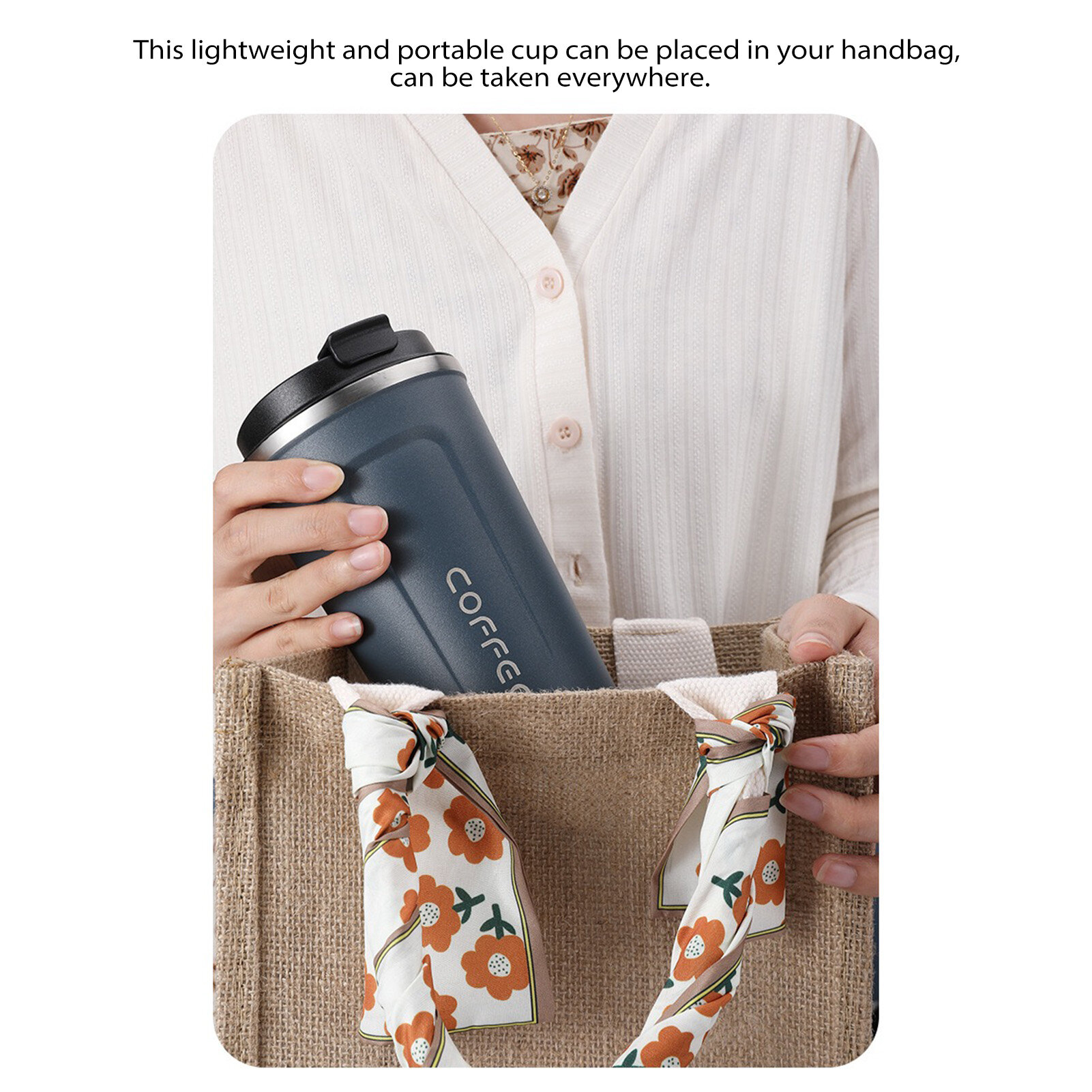 Кофейная чашка герметичная изолированная термокружка автомобильная портативная дорожная кофейная кружка из нержавеющей стали 510 мл