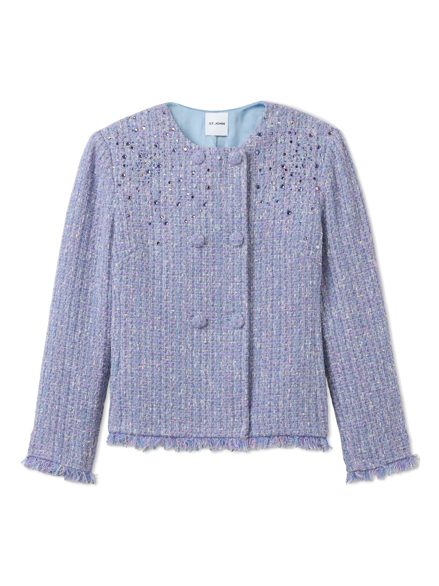 Пиджак Твидовый жакет с пайетками