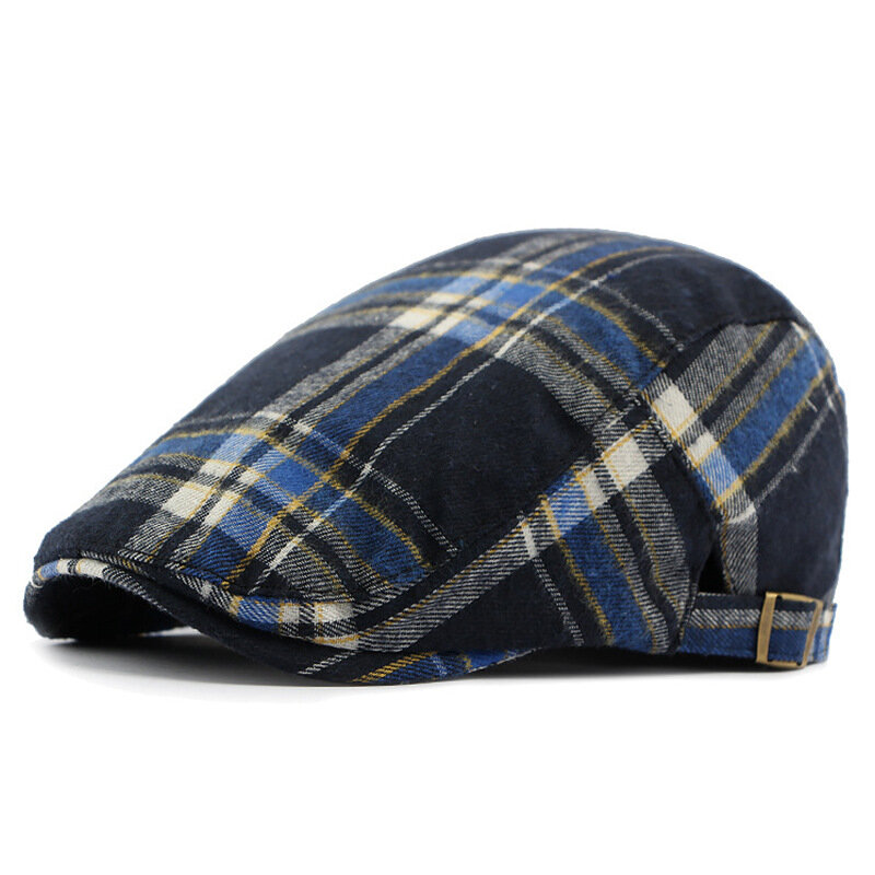 Берет, унисекс, защита от износа, в клетку