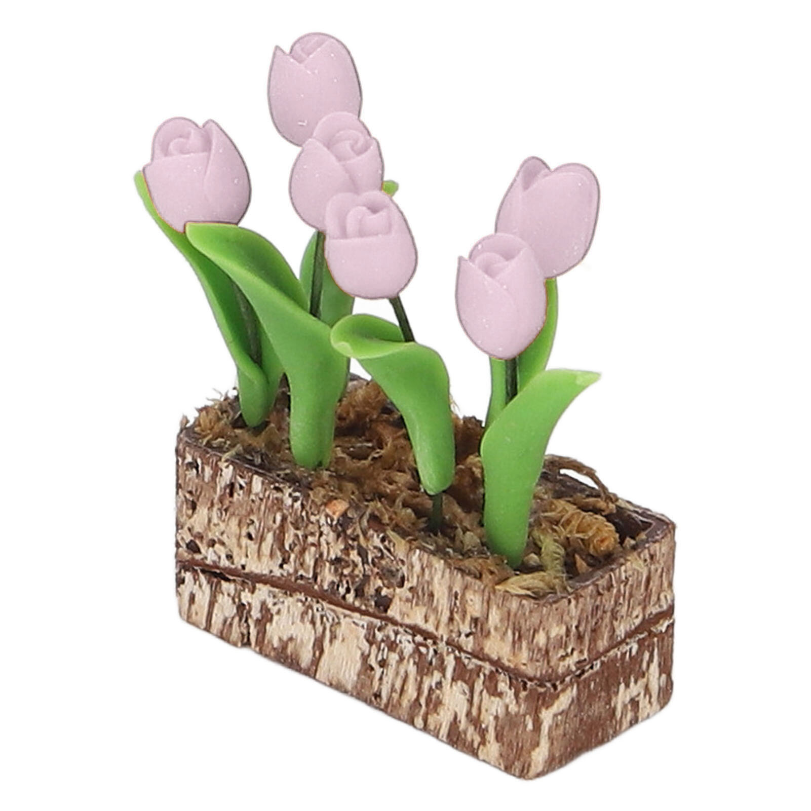 Искусственные тюльпаны, украшение для кукольного домика, садовый декор, масштаб 1:12, миниатюрная модель, аксессуар, розовый цвет.