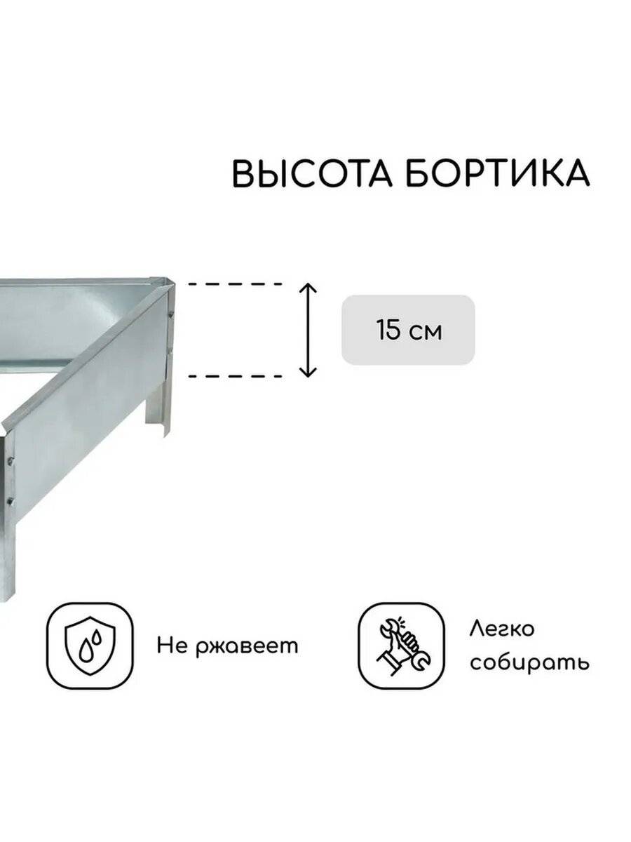 Элегантная оцинкованная клумба для яркого сада