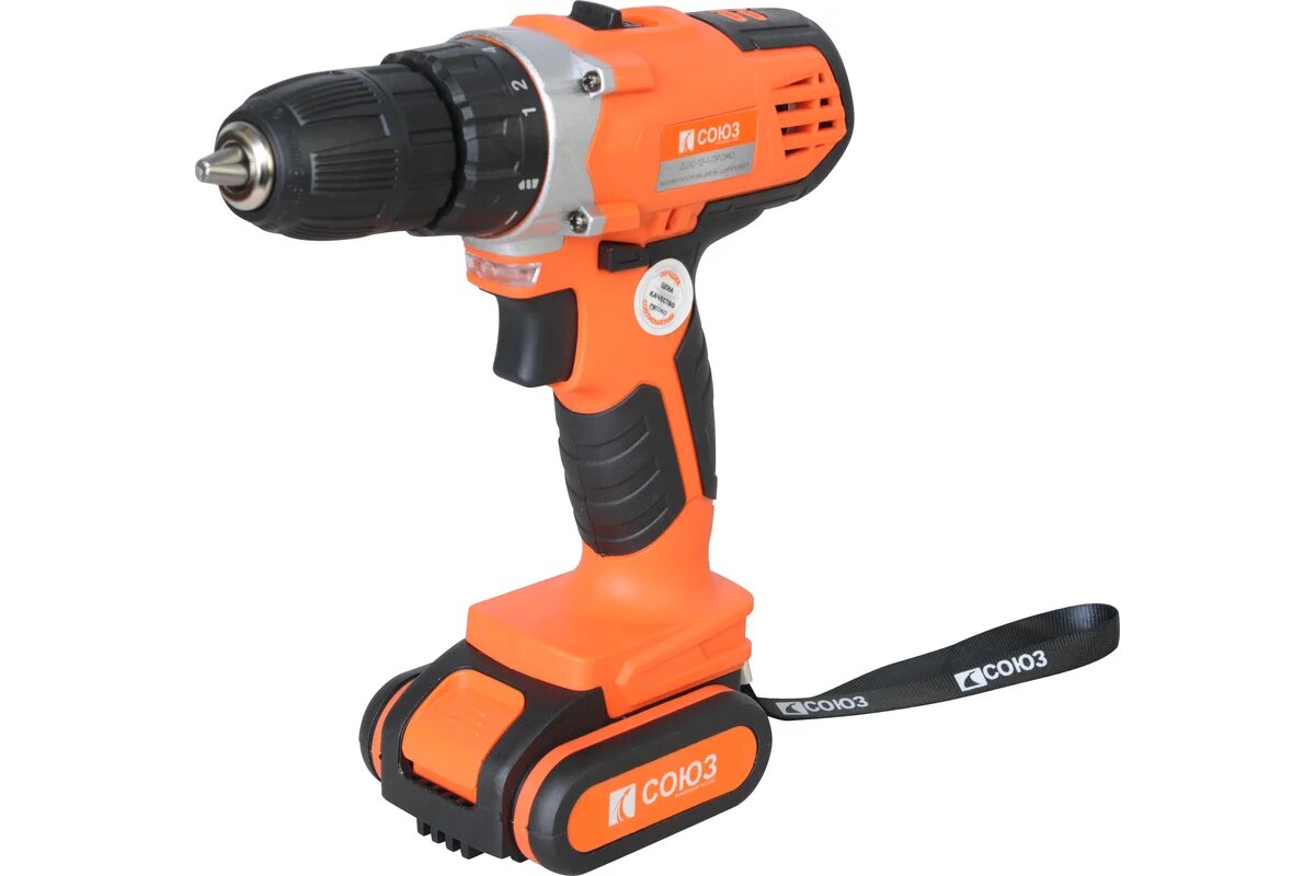 Аккумуляторный шуруповерт СОЮЗ ДШС-12-1-ПРОМО, 12В, быстрозажимной патрон, лампа подсветки