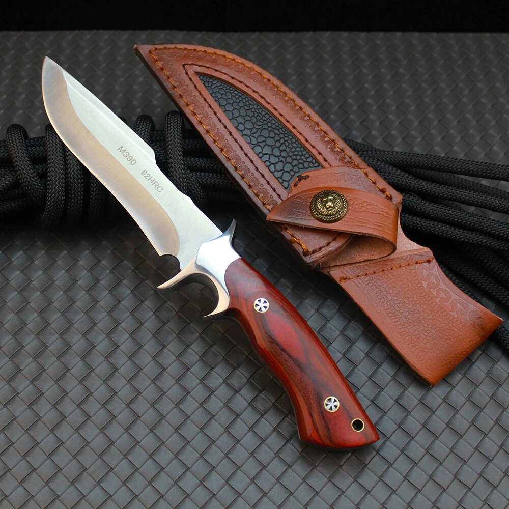 Популярный Новый Товар. Прямой Нож С Двумя Лезвиями И Одним-piece Костной Хребет , Из Порошковой Стали M390. Нож ，также Можно Использовать Для Разреза Мяса. Очень Острый И Имеет Высокую Твердость