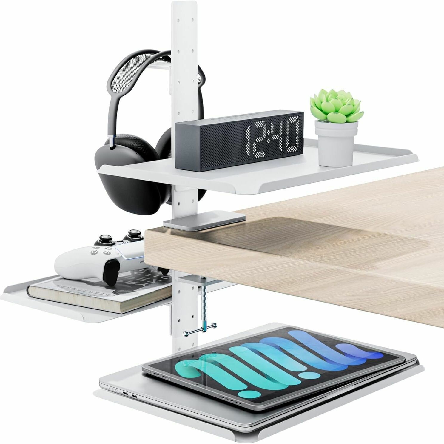 Полка Надстройка на стол/Компактная полка для книг в стиле железных изделий для рабочего стола и хранения в гостиной