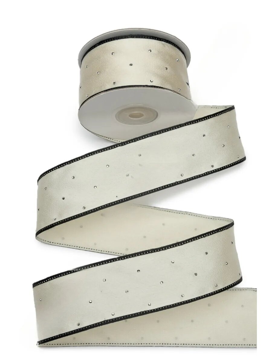 Лента декоративная со стразами 4см (10ярдов)