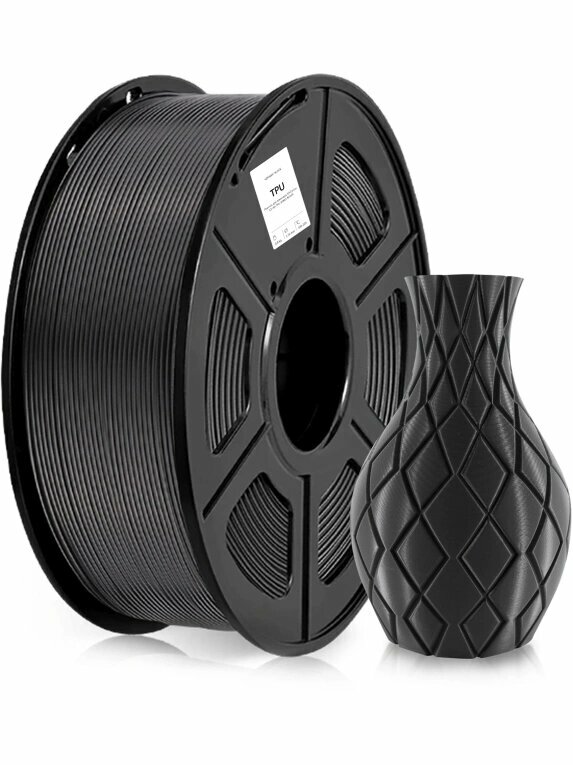 Пластик для принтера 3D Cactus CS-3D-TPU-0.8KG-BLACK TPU d1.75мм 0.8кг L336м 1цв.