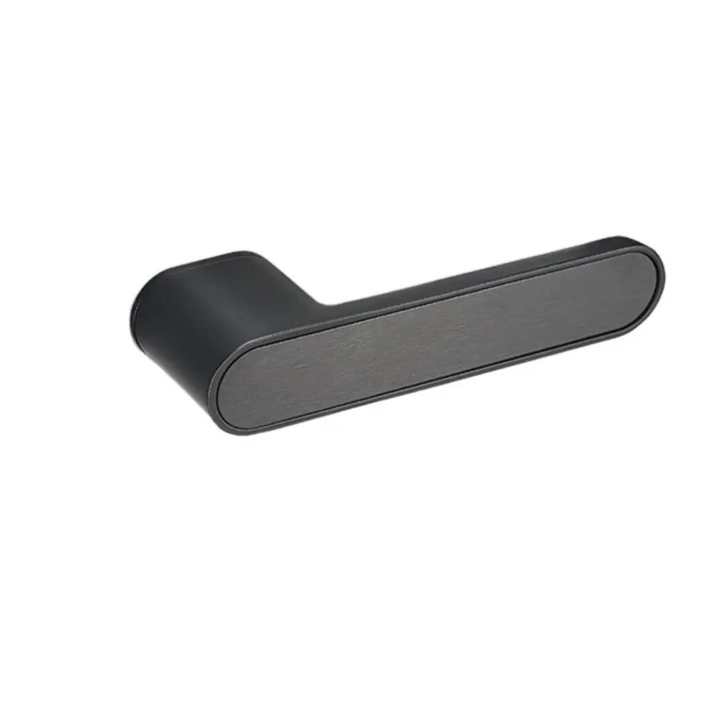 Дверная ручка из цинкового сплава, изысканная элегантная ручка для спальни, минималистичная бесшумная ручка для внутренней двери, набор бесшумных замков, дверная фурнитура, -black-round