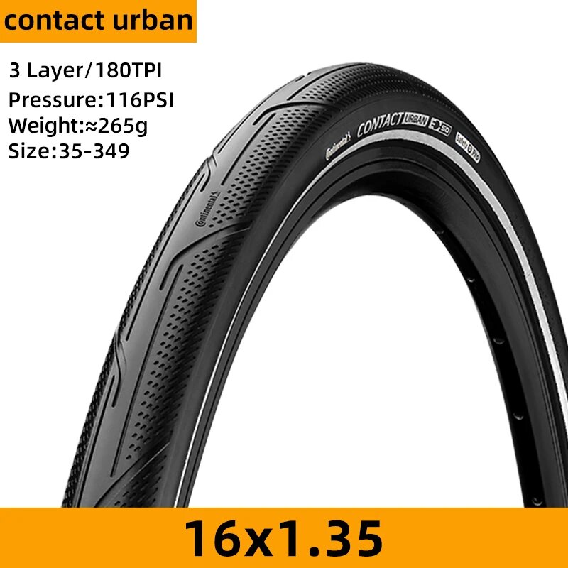 Continental Contact Urban шина 16/20 дюймов сталь 16 x1.35 sliver logo