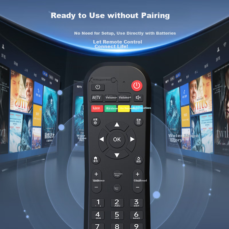 Dongpuli Universal Remote Control for China Mobile Set-Top Box, Compatible with China Mobile Broadband Network TV, Mag Box, Mag He, Migu, Guangdong Jiulian