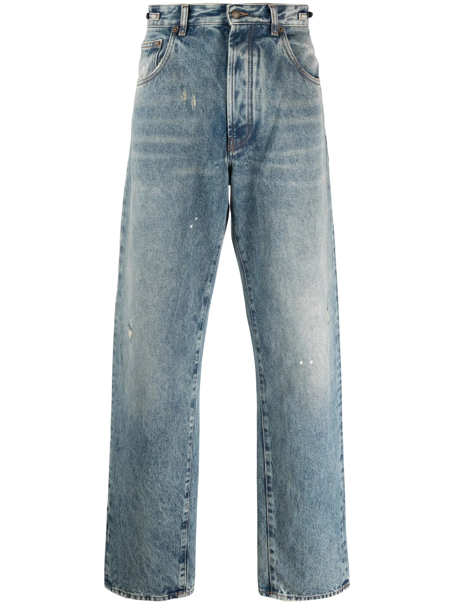 Джинсы Logo-patch straight-leg jeans 