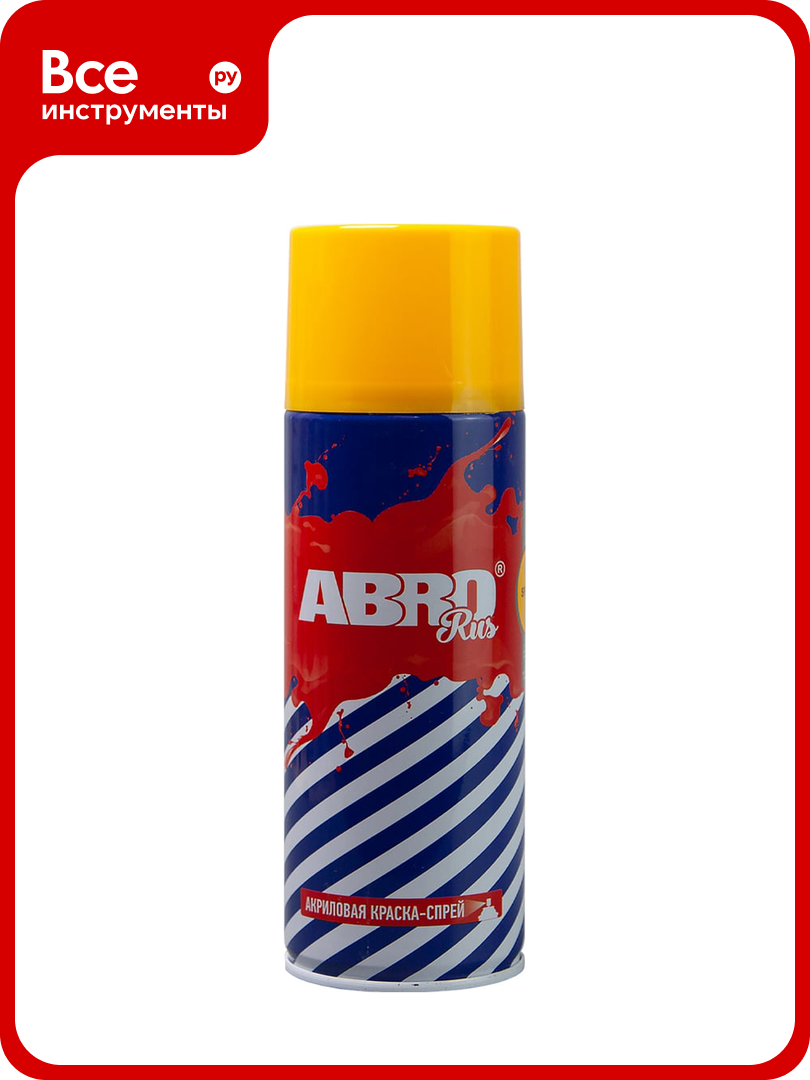 Акриловая краска-спрей ABRO №25 желтая, 473 мл SPO-025-R, предназначена