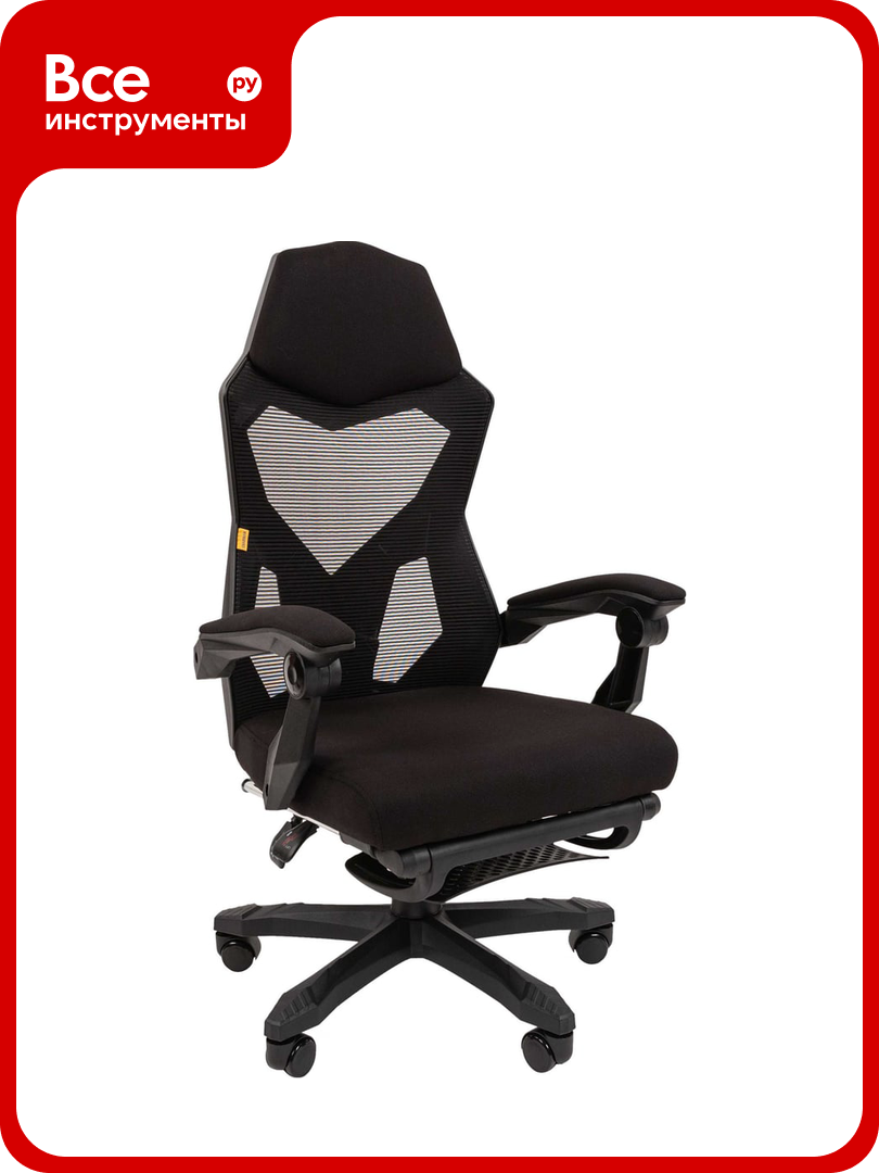 Офисное кресло CH571 черное CHAIRMAN, сетчатой, прочный