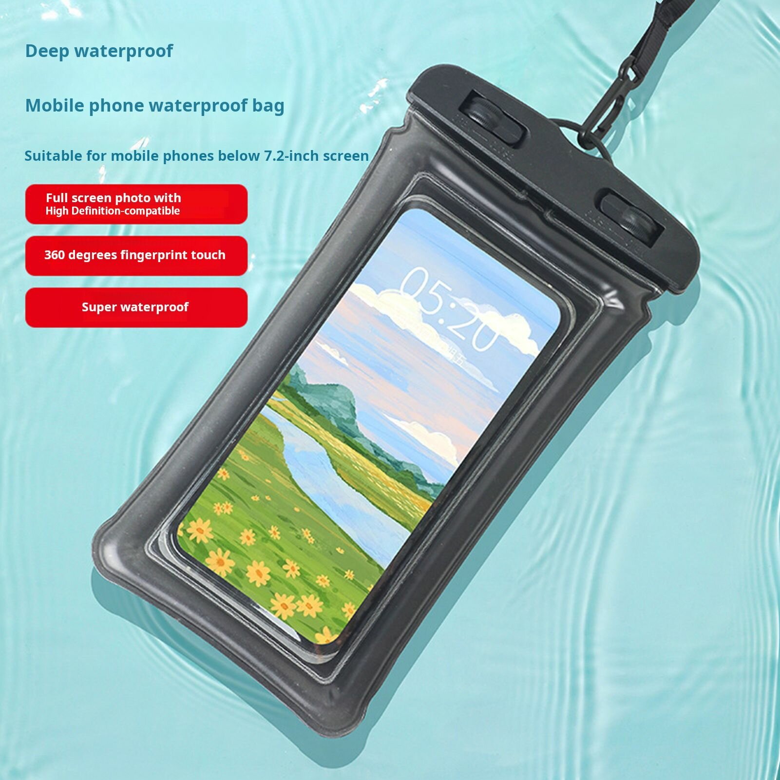 Универсальный непромокаемый гермочехол для подводной съемки с защитой степени IPX8 от воды, грязи, снега